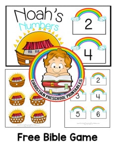 Noah's Number Counting Game - Christian Preschool Printables