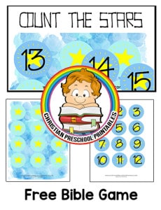 Abraham Counts the Stars Game - Christian Preschool Printables