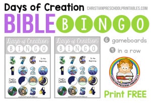 Creation Bible Bingo Game - Christian Preschool Printables