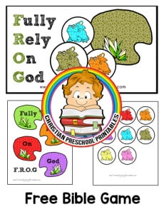 Fully Rely On God Printable Game - Christian Preschool Printables