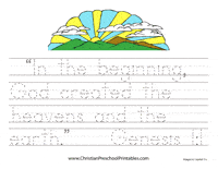 Bible Verse Copywork Pages - Christian Preschool Printables