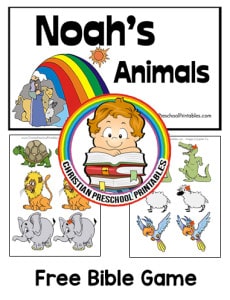 Noah's Animal Match Game - Christian Preschool Printables
