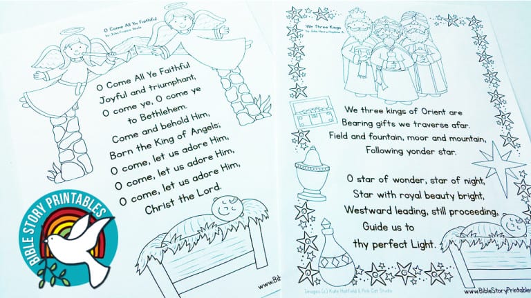 Christmas Story Theme Pages - Christian Preschool Printables
