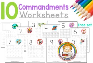 Ten Commandment Worksheets - Christian Preschool Printables