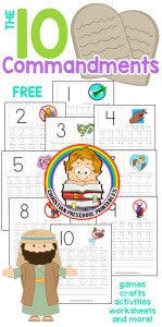 TenCommandmentsWorksheetsPin - Christian Preschool Printables