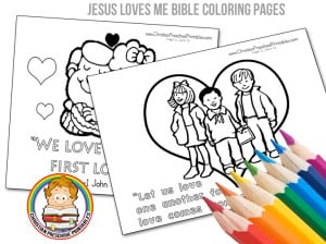 Valentine's Day Bible Coloring Pages - Christian Preschool Printables