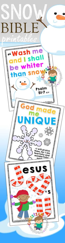snowbibleprintables - Christian Preschool Printables