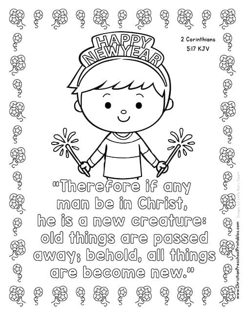 New Year s Bible Printables Christian Preschool Printables