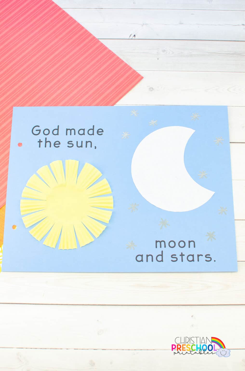 Creation Craft Book using Cupcake Liners - Christian Preschool Printables