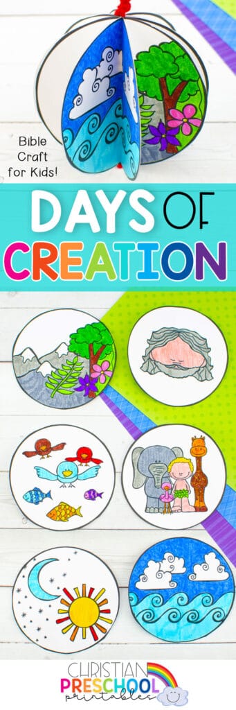 DaysofCreationBibleMinibookCraft - Christian Preschool Printables