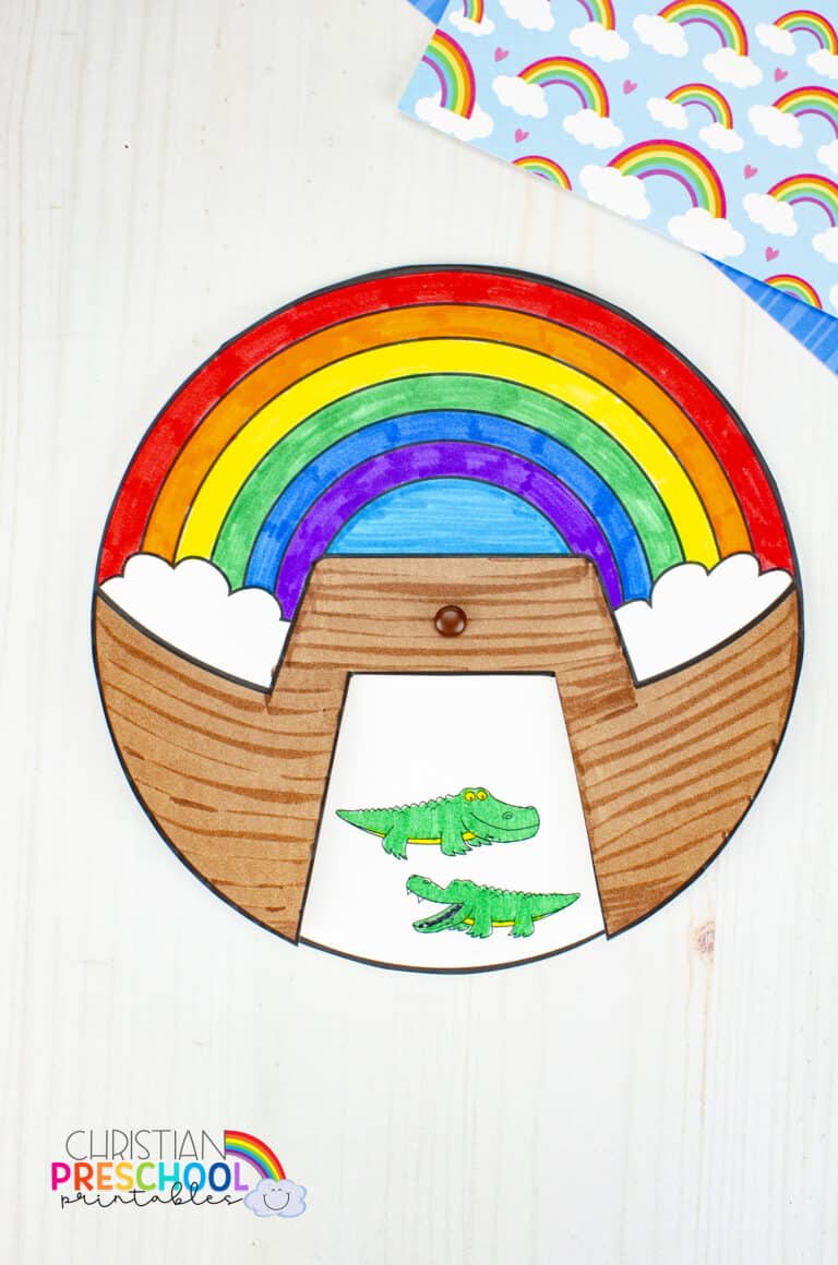 Crafts For Noah s Ark Spinner Animal Activity Christian Preschool Printables