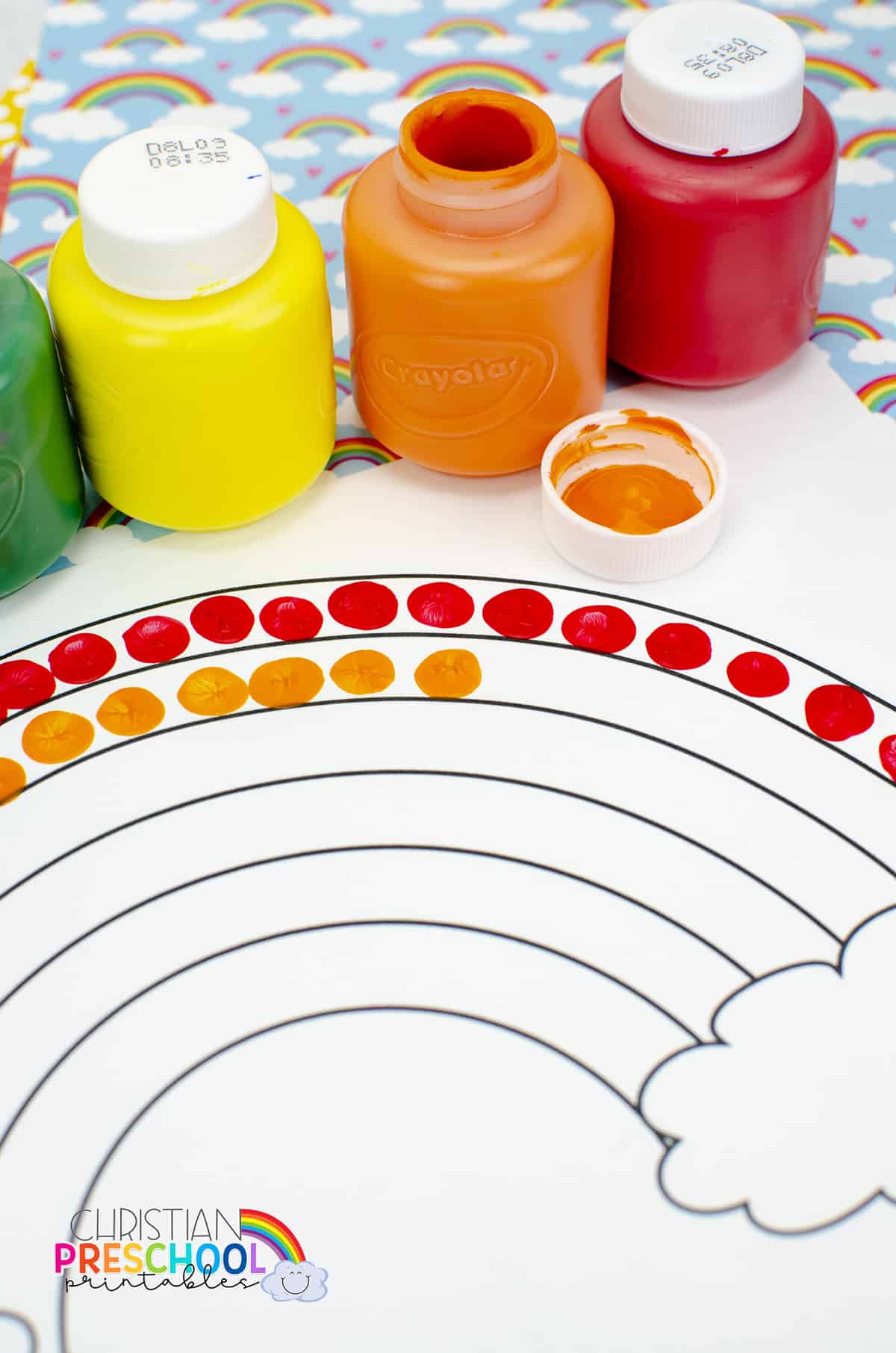 Rainbow Craft Preschool Themed Activity - Christian Preschool Printables