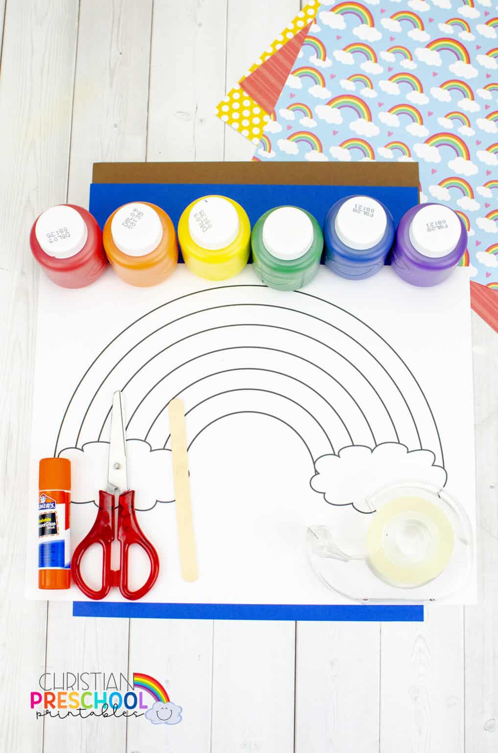 rainbow craft Archives - Christian Preschool Printables