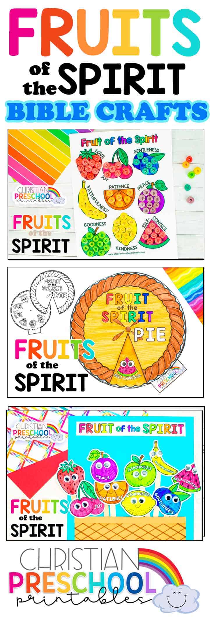 Fruit of the Spirit Bible Crafts for Kids - Christian Preschool Printables
