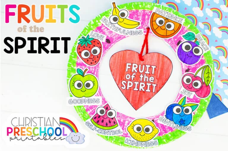 Fruit Of The Spirit Printables For Kids Christian Preschool Printables