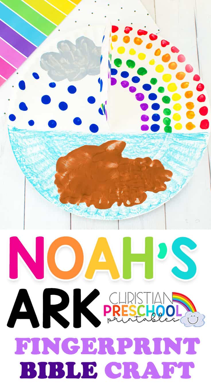 Noah's Ark Rainbow Craft for Kids - Christian Preschool Printables