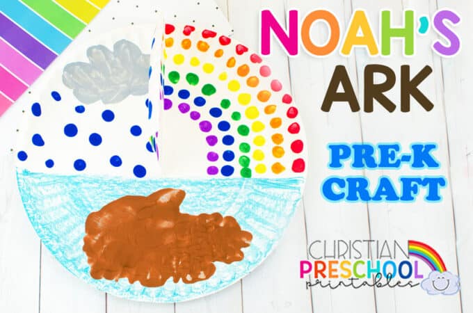 Noah's Ark Rainbow Craft for Kids - Christian Preschool Printables