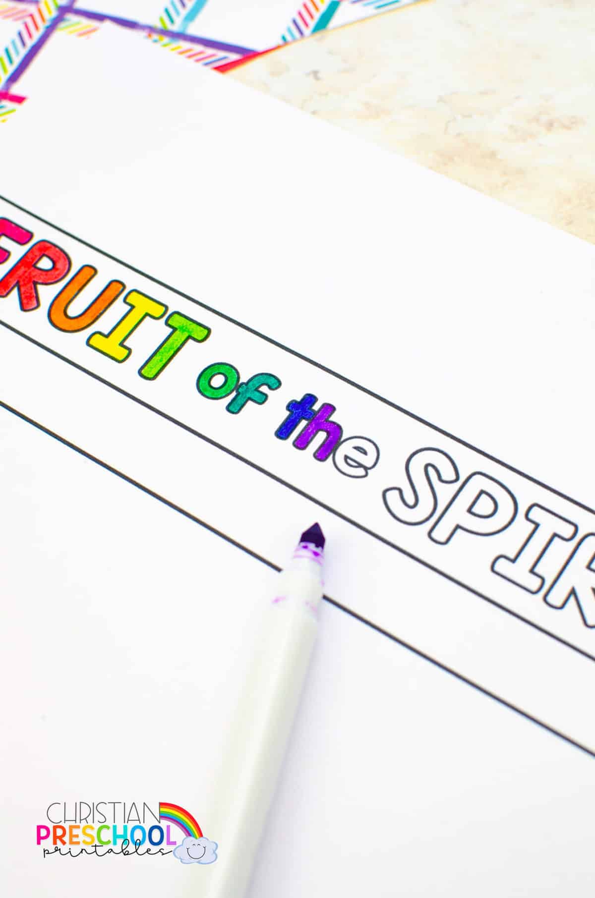 Fruit of the Spirit Lessons for Preschoolers - Christian Preschool ...