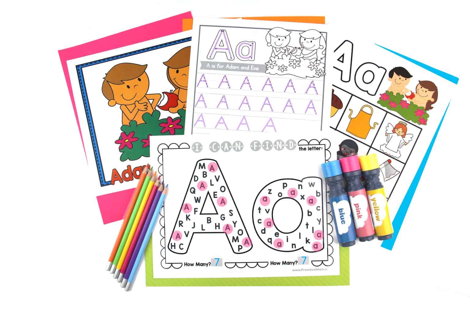 Bible ABC Printables - Christian Preschool Printables