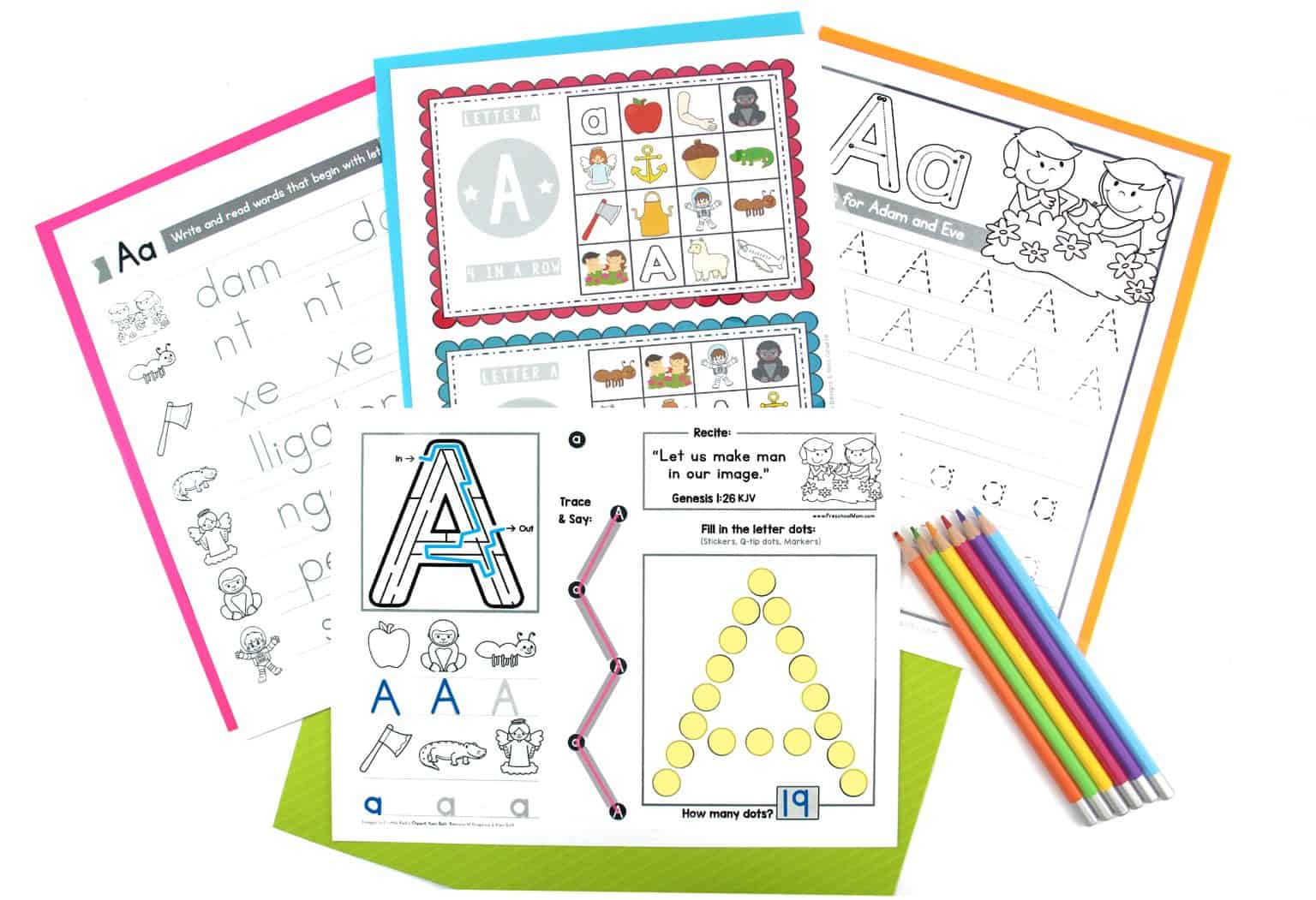 Bible ABC Printables - Christian Preschool Printables