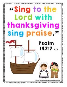Thanksgiving Bible Printables & Crafts - Christian Preschool Printables
