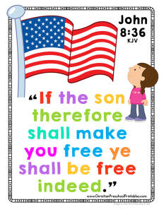 Fourth of July Bible Printables - Christian Preschool Printables