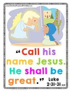 Christmas Bible Verse Printables - Christian Preschool Printables