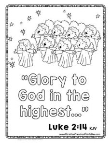 Christmas Bible Verse Printables - Christian Preschool Printables