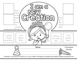 New Year's Bible Printables - Christian Preschool Printables