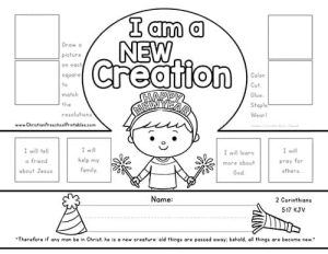 New Year's Bible Printables - Christian Preschool Printables