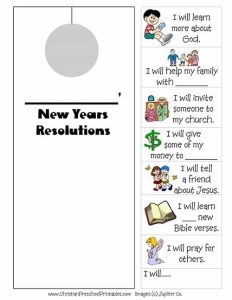 New Year's Bible Printables - Christian Preschool Printables