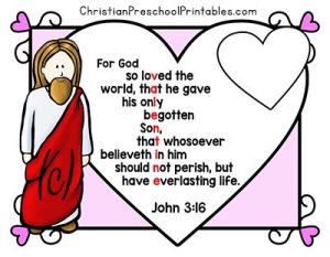 Valentine's Day Bible Printables - Christian Preschool Printables