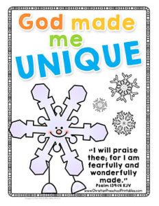 Snow Themed Bible Printables - Christian Preschool Printables