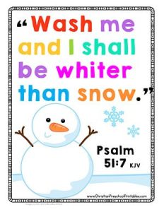 Snow Themed Bible Printables - Christian Preschool Printables