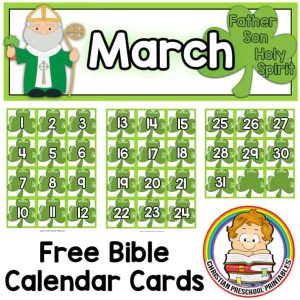 St. Patrick's Day Bible Printables - Christian Preschool Printables