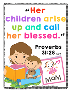 Mother's Day Bible Printables - Christian Preschool Printables