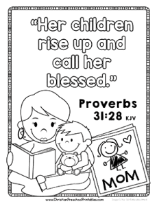 Mother's Day Bible Printables - Christian Preschool Printables