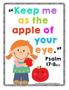 Apple Theme Bible Verse Printables - Christian Preschool Printables