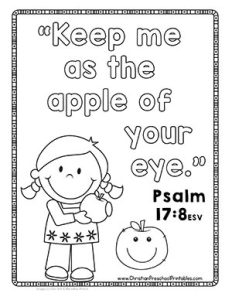 Apple Theme Bible Verse Printables - Christian Preschool Printables