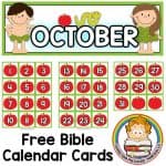 Bible Calendar Printables - Christian Preschool Printables