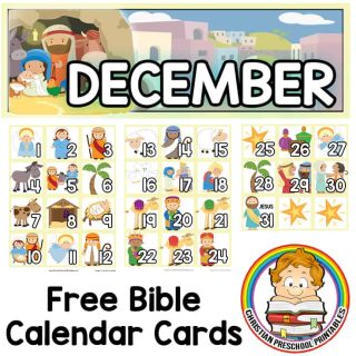 Bible Calendar Printables - Christian Preschool Printables